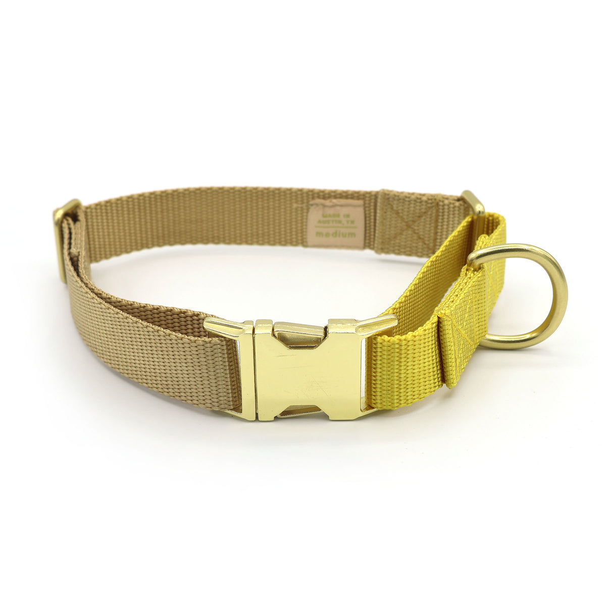 side-release martingale collar / brass snap – Major Darling