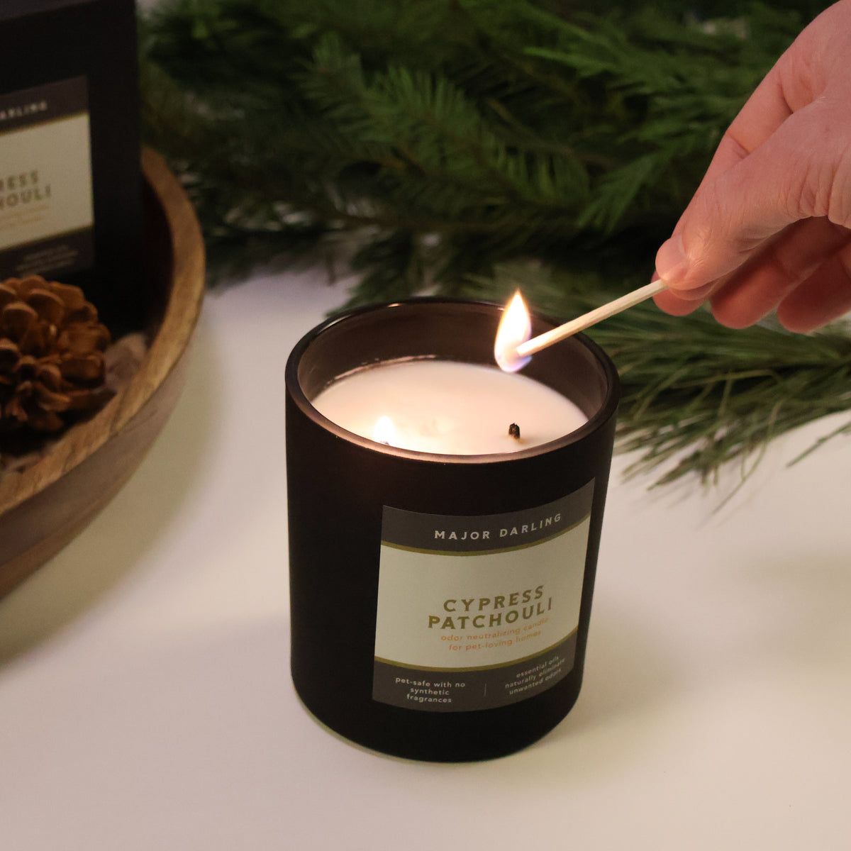 cypress patchouli odor neutralizing candle – Major Darling